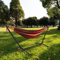 China 300LBS Double Hammock With Steel Stand For Port of Loading Qingdao for sale
