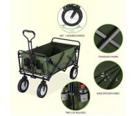 China Collapsible Iron Wagon for Outdoor Camping and Trolley Needs Holds up to 300LBS for sale