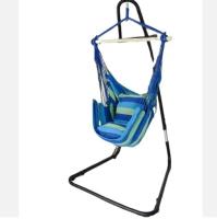 China Outdoor Activity Height Adjustable Solid Steel Construction Hanging Hammock Chair Stand 260KGS Weight Capacity for sale