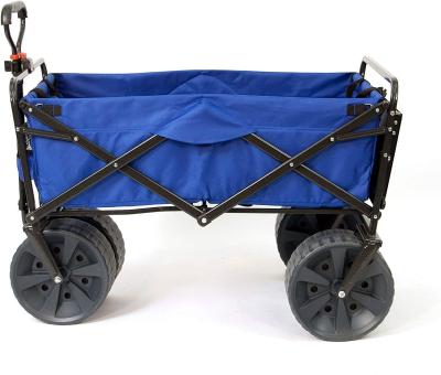 China Qingdao Port Iron Fabric Camping Trolley Folding Wagon for Easy Transport and Storage for sale