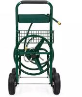 China Streamline Your Watering Process Heavy Duty Garden Hose Reel Cart with Loading Basket for sale