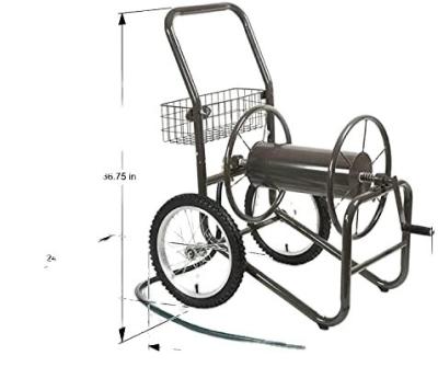 China Outdoor Iron Watering Hose Reel Cart for Yard Planting and Watering in the Garden for sale