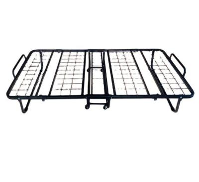 China Easy to Iron Metal Frame Folded Queen Size Modern Design Guest Cot Bed for Home Hotels for sale