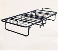 China Easy to Iron Metal Frame Folded Queen Size Modern Design Guest Cot Bed for Home Hotels for sale