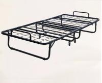 China Easy to Iron Metal Frame Folded Queen Size Modern Design Guest Cot Bed for Home Hotels for sale
