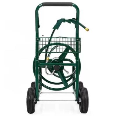 China Green Garden Planting Hose Reel Cart for Outdoor Yard Watering Solution for sale