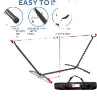 China Modern Design Style Double Hammock Stand for Outdoor Swing Bed and Camping Adventures for sale