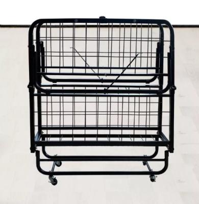 China Foldable Portable Iron Bed for King Size Bedroom Furniture in Home Hotel School and Hospital for sale