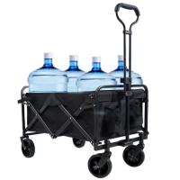 China Collapsible Four-wheel Utility Wagon Cart for Outdoor Camping Beach and Garden Needs for sale
