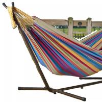 China Custom Canvas Camping Swing Bed with Stand and Waterproof Design 260KGS Weight Capacity for sale