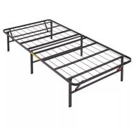 China Modern Luxury Hotel Bed Frame in Black Iron for Single or Double Size Bedroom Furniture for sale
