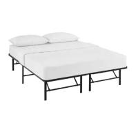 China Full Twin Size Black Metal Bed Frame with Wrought Iron Base and Fast 20 Days Delivery Time for sale