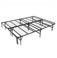 China Full Twin Size Black Metal Bed Frame with Wrought Iron Base and Fast 20 Days Delivery Time for sale