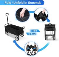 China 260KGS Weight Capacity Green Oxford Cloth Folding Cart for Easy Outdoor Transport for sale