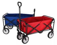 China Outdoor Four-wheel Iron Folding Cart with Oxford Cloth Construction for sale