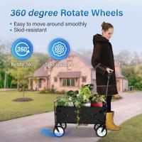 China Outdoor Four-wheel Iron Folding Cart with Oxford Cloth Construction for sale