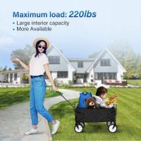 China Outdoor Four-wheel Iron Folding Cart with Oxford Cloth Construction for sale