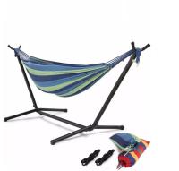 China General Lightweight Steel Stand Camping Hammock Chair with Cotton Nylon Canvas Fabric for sale