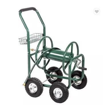 China Green Portable Garden Yard Water Planting Hose Reel Cart for Strong and Sturdy Design for sale