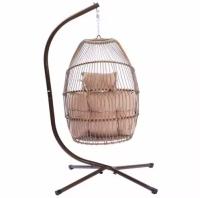 China 200KGS Weight Capacity Outdoor Foldable Foldable Patio Swing Hanging Chair With Stand for sale