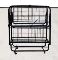 China Home or Hotel Bedroom Foldable Iron Bed Frame with Mattress Modern Metal Rollaway for sale
