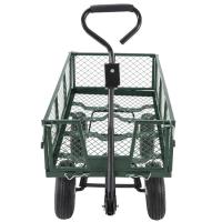 China Four-Wheel Iron Garden Mesh Car Heavy Duty and Foldable with Foldable Construction for sale