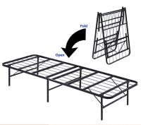 China Home Office Modern Metal Bed Frame Single Folding Bed for Bedroom or Living Room Hotel for sale