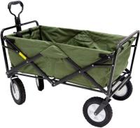 China Iron Collapsible Folding Outdoor Utility Wagon with Wheel Brakes and 2 Cup Holders for sale