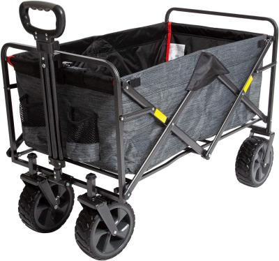 China Convenient Folding Iron Beach Wagon 260KGS Weight Capacity for Camping and Groceries for sale