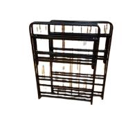 China Full Metal Bed Frame in Twin Size with Black Iron Material and Stylish Wrought Iron Base for sale