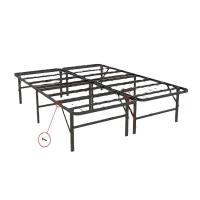 China Full Metal Bed Frame in Twin Size with Black Iron Material and Stylish Wrought Iron Base for sale