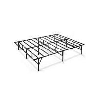 China Full Metal Bed Frame in Twin Size with Black Iron Material and Stylish Wrought Iron Base for sale