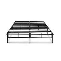 China Full Metal Bed Frame in Twin Size with Black Iron Material and Stylish Wrought Iron Base for sale