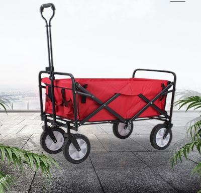 China Green 4 Wheel Hand Trolley Cart for Easy Transport at Outdoor Parties and Camping for sale