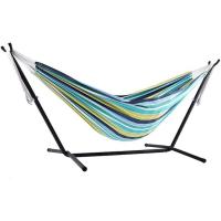 China Mail Packing Outdoor Canvas Hammock With Stand For Beach Beach Outdoor Hammock Stand for sale