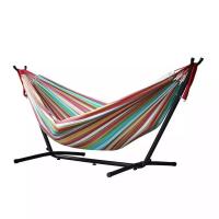 China Mail Packing Outdoor Canvas Hammock With Stand For Beach Beach Outdoor Hammock Stand for sale