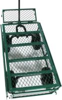 China 86*46*85 Heavy Duty Steel Mesh Yard Garden Jumbo Crate Wagon Utility Garden Trolley Cart With 4 Four Wheels for sale