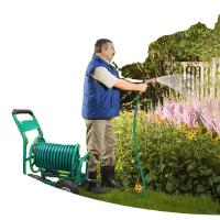 China Sturdy and Durable Wheeled Water Hose Reel Storage Cart Dimension L x W x H 60*102*42.5 for sale