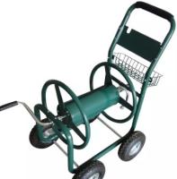 China Tools Green Outdoor Heavy Duty Garden Yard Planting Water Hose Reel Cart with Soft Hose for sale