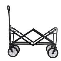 China Four-wheel Garden Black Sports Extended Wagon Iron Frame and Easy Maneuverability for sale