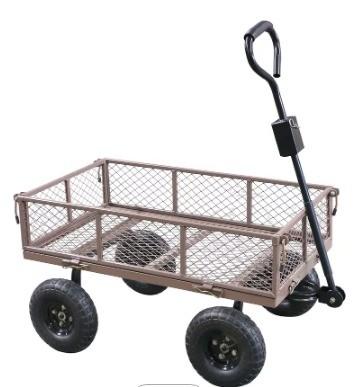 China Convenient Portable Steel Mesh Yard Garden Jumbo Crate Wagon for Heavy Duty Tasks for sale