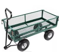 China 86*46*85 Four Wheel Cart Wagon Mesh Structure for Convenient Hauling and Transport for sale