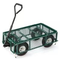 China 86*46*85 Four Wheel Cart Wagon Mesh Structure for Convenient Hauling and Transport for sale
