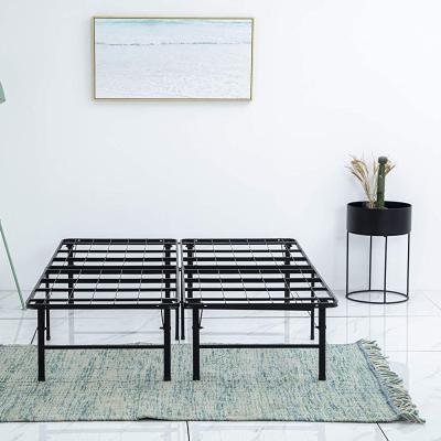 China Mail Packing Heavy Duty Folding Metal Bed Frame for King Size Space Saving Easy Assembly for sale