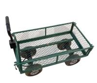 China 86*46*85 Four Wheel Cart Wagon Mesh Structure for Convenient Hauling and Transport for sale