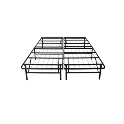 China Folded Heavy Duty Full Size Double Folding Metal Mesh Frame Bed for Family or Hotel for sale