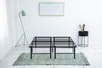 China Folded Heavy Duty Full Size Double Folding Metal Mesh Frame Bed for Family or Hotel for sale