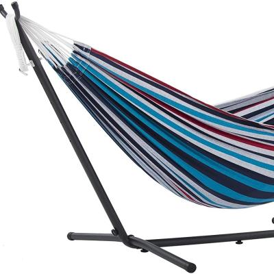 China Outdoor Swing Bed Double Hammock Chair with Storage Carry Bag and Customized Color Stand for sale