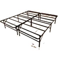 China Folded Heavy Duty Full Size Double Folding Metal Mesh Frame Bed for Family or Hotel for sale