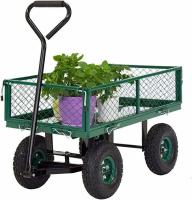 China Tools Heavy Duty Lawn Garden Yard Trolley Wagon Cart 86*46*85 for sale